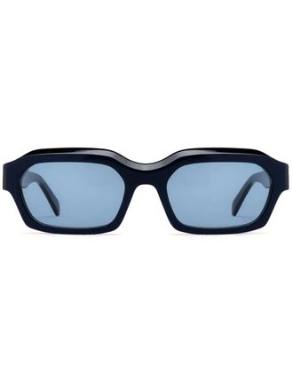 Retro Superfuture Boletus Sonnenbrille mit geometrischem Gestell - Blau