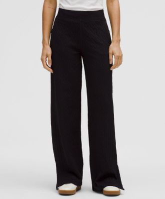 lululemon Pantalon Engineered Warmth en maille torsad&eacute;e pour Femmes - Noir - Taille 4