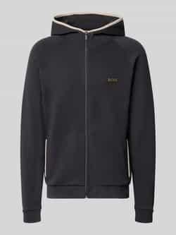 HUGO BOSS Regular Fit Sweatjacke aus Baumwoll-Mix