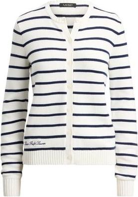 Ralph Lauren Cardigan &agrave; rayures en coton