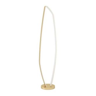 Eglo LED Stehlampe Vallerosa, Design Lampe Wohnzimmer, Standleuchte gebogen, Metall in Messing-geb&uuml;rstet, warmwei&szlig;, 128,5 cm