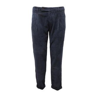 Berwich Samthose Marineblau Made in Italy - - Trousers - Herren - Blau - XS