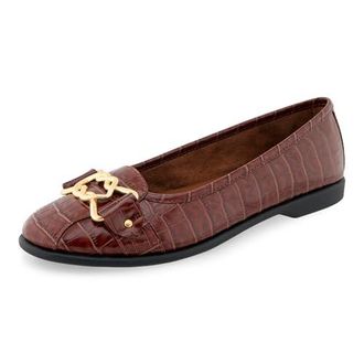 Aerosoles Femme Bia Ballerines, Similicuir Croco Argile, 42.5 EU