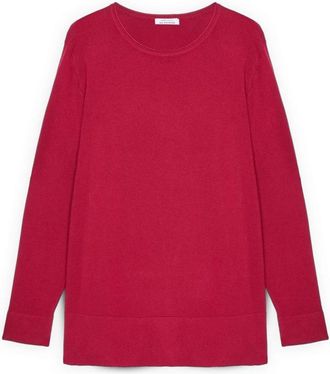 Fiorella Rubino Femme, Pulls, Rouge, Taille: 38 FR Pull ras du cou en maille de viscose m&eacute;lang&eacute;e