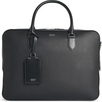 Tom Ford Sac porte-documents Lear noir pleine fleur