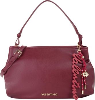 Valentino Schultertasche Umh&auml;ngetasche Winter Re Hobo Bag Bordeaux weinrot