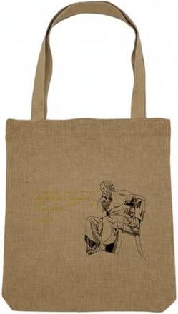 Fabulous Sac Shopping Tote Bag Aspect Lin - Le Premier Savoir Est Le Savoir De Mon Ignorance Socrates Citation Philosophe - Sac de Courses Toile Epaisse 360g B