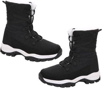 Valiclud Bottes DHiver pour Femmes Noires Taille 37 Bottines de Neige Chaudes Doubl&eacute;es de Peluche Semelle Antid&eacute;rapante Confortable Chaussures DExt&eacute;rieur Hiver