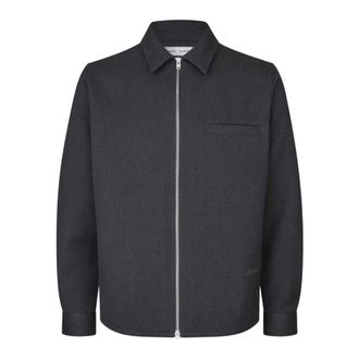 Sams&oslash;e & Sams&oslash;e Sadamon GT Zip Overshirt - - Jackets - Herren - Grau - XL