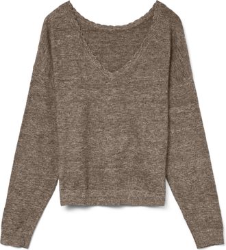 Vero Moda Vmmarina Ls 2-Way V-Neck Pullover Noos