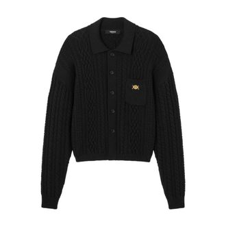Versace Homme, Pulls, Noir, Taille: L Maglia Cardigan