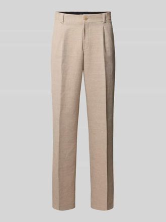 HUGO BOSS Modern Fit Anzughose mit Baumwoll und Leinen Anteil