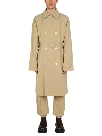 Bottega Veneta Stretch Nylon Trench Coat - Beige