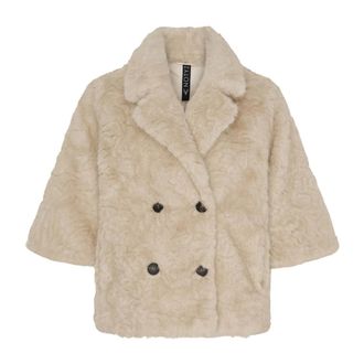 Notyz Kunstpelzjacke - - Jackets - Damen - Beige - XL