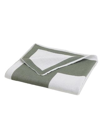 Ami serviette de plage en coton à design bicolore - Blanc