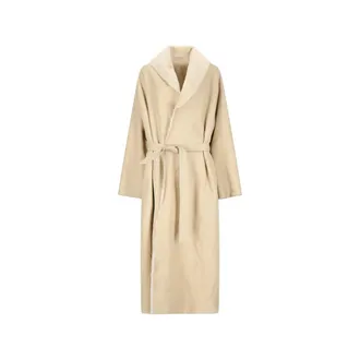 Magda Butrym Femme, Manteaux, Beige, Taille: 40 FR Aw25 Leather 15 Coat