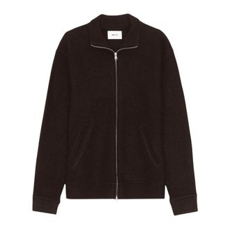 Nn.07 Boiled Full Zip - - Sweatshirts & Hoodies - Herren - Braun - S
