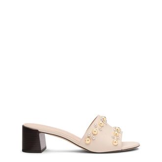 Stuart Weitzman Perry Slide 50 - Femme - Chaussures - Beige - Taille: 39 EU