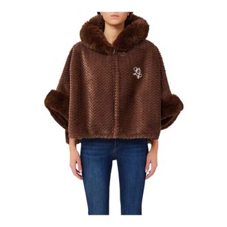 Liu Jo Cappa Fakefur Laserato - - Jackets - Damen - Braun - ONE SIZE