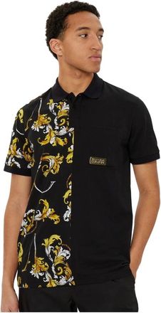 Versace Jeans Couture Homme, Tops, Noir, Taille: M Polo MC coton impression