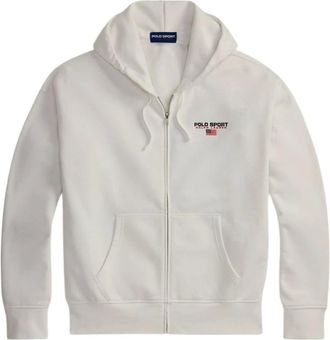 Polo Ralph Lauren Homme, Sweatshirts et sweats &agrave; capuche, Blanc, Taille: 2XL Sweat &agrave; capuche zipp&eacute;