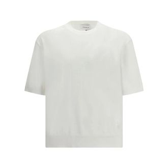 Laneus Homme, Tops, Blanc, Taille: L T-Shirt Classique en Coton &agrave; Col Rond