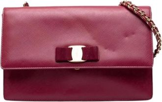 Ferragamo Pre-owned Leder Woven Chain Schultertasche - - Pre-owned - Damen - Rot - ONE SIZE