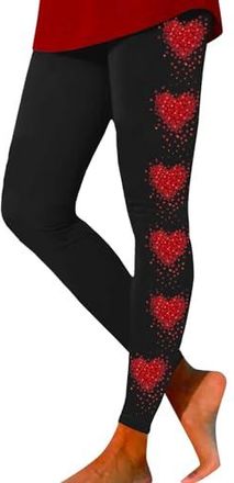 Generic Leggings de yoga imprim&eacute;s d&eacute;contract&eacute;s pour la Saint-Valentin 2026, rose, XL