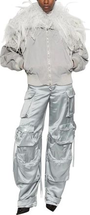 The Attico Pantalon Large - Femme - Pantalons - Gris - Taille: 38 FR