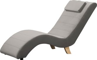 Fredriks home24 Relaxliege Sandon II Grau/Grau Samt Ravi 160 x 86cm