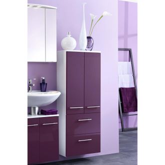 Casa home24 Midischrank 50cm Violett/Hochglanz Lila