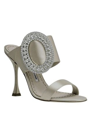 Manolo Blahnik Fibiona satin sandals Size 38
