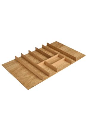 Nobilia Besteckeinsatz, Eiche, Holz, Eiche, massiv, 10 F&auml;cher, 90x4.9x50 cm, K&uuml;chenzubeh&ouml;r, Besteckk&auml;sten