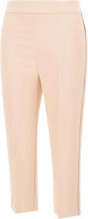 Elisabetta Franchi Femme, Pantalons, Rose, Taille: 38 FR Pantalon en cr&ecirc;pe l&eacute;ger et satin