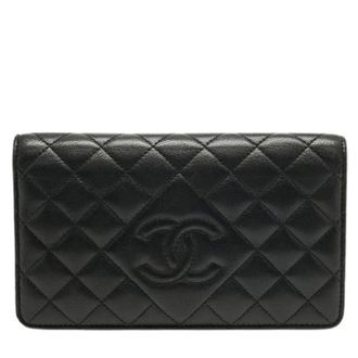 Chanel Portefeuille en cuir Pre-owned - Femme - Pre-owned - Noir - Taille: ONE Size