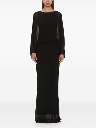 CHRISTOPHER ESBER robe longue en dentelle - Noir