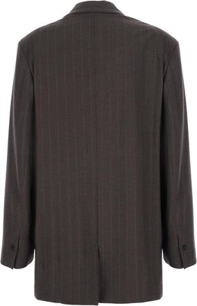 Rame Pinstriped Tech Fabric Blazer - Beige