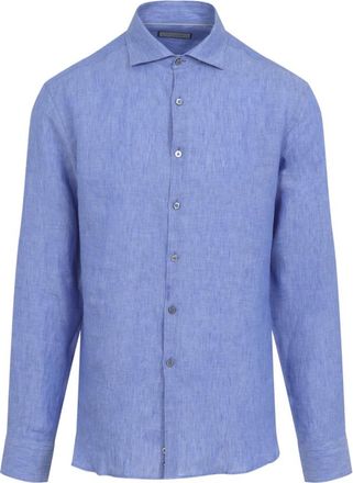Canali Homme, Chemises, Bleu, Taille: XL Buttoned Shirt