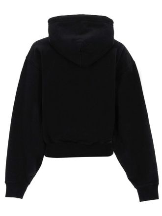 Alexander Wang Hooded Zip-Up Cotton Sweatshirt - Black