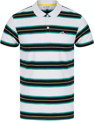 Le Shark Packham Polo rayé en coton piqué de qualité supérieure pour homme, Urlwin - Vert, M
