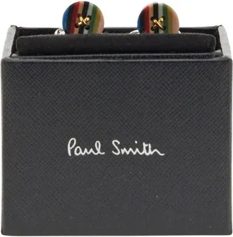 Paul Smith Button Stripe Multicolor Cufflinks - Multicolor