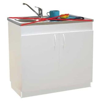 Neova Meuble sous-&eacute;vier m&eacute;lamin&eacute; SIMHYDRO 2 portes 1000X600mm - N&Eacute;OVA - S12N42100H