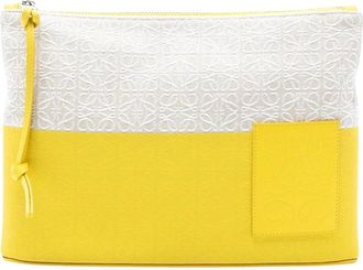 Loewe Pochette en toile Pre-owned - Femme - Pre-owned - Jaune - Taille: ONE Size