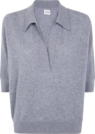 Khaite Femme, Pulls, Gris, Taille: 44 FR Pull Polo Shrunken Jo