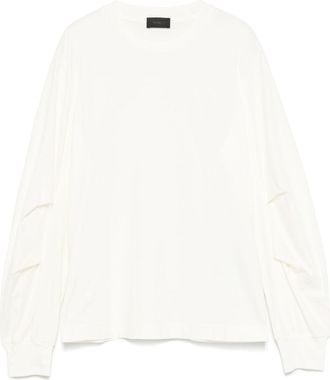 Moncler T-Shirt mit Logo-Patch - Weiß