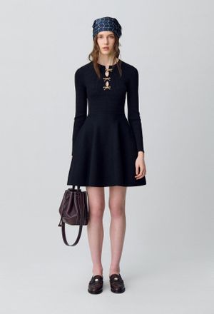 Claudie Pierlot Kurzes Strickkleid mit Knoten