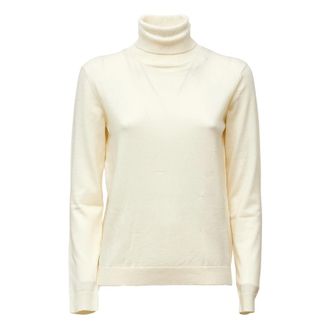 Max Mara Femme, Pulls, Blanc, Taille: 38 FR Col roul