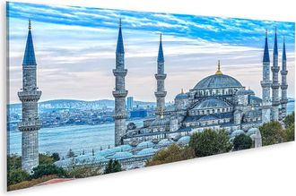 Islandburner Bild auf Leinwand Blaue Moschee Sultanahmet Camii Istanbul T&uuml;rkei Bilder Wandbilder Poster
