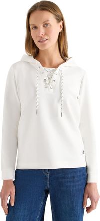 Cecil Hoodie Shirt mit Strings Vanilla White XXL