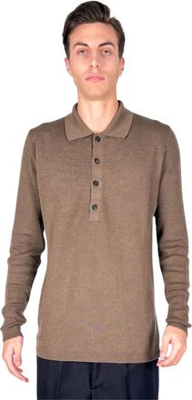 Mauro Grifoni Homme, Pulls, Brun, Taille: XL Pull en Maille &agrave; Col Polo